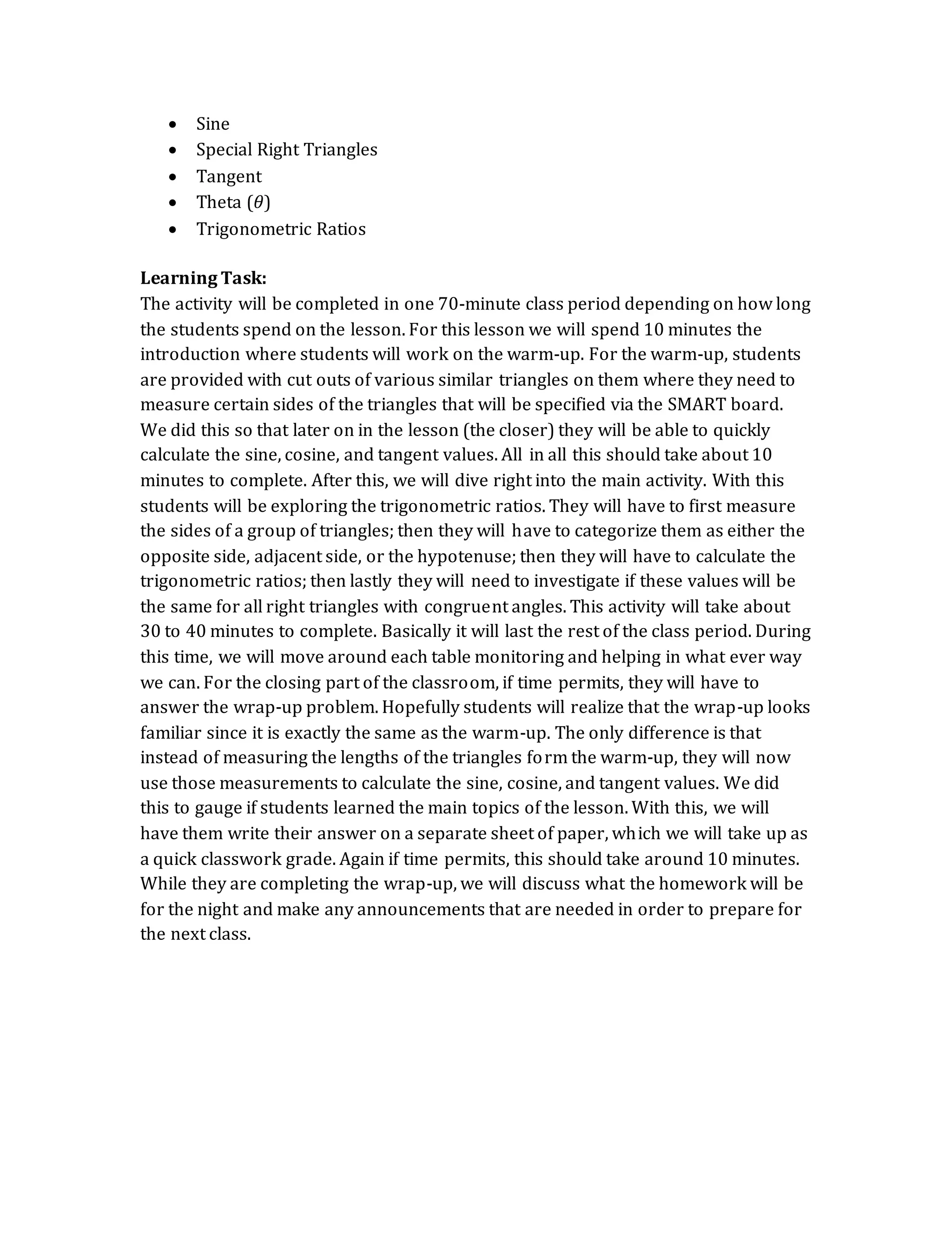 edTPA Lesson Plans 1-3 | DOCX