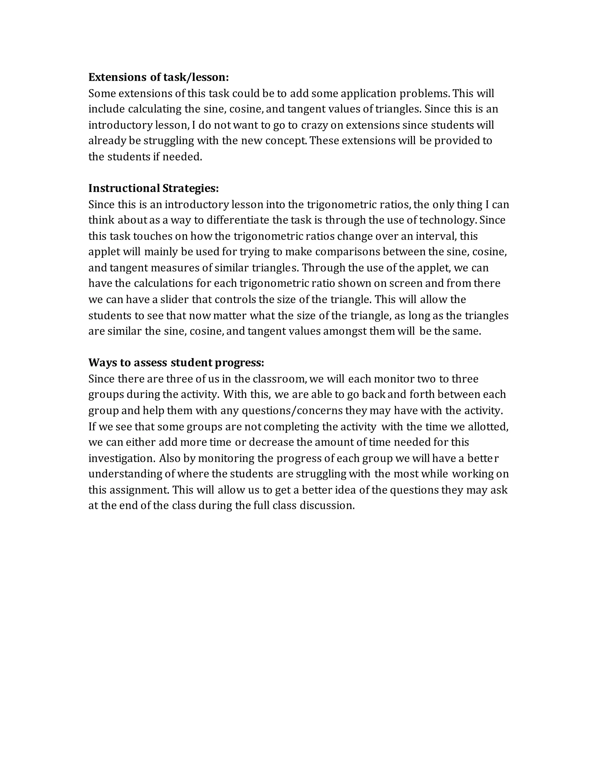 edTPA Lesson Plans 1-3 | DOCX