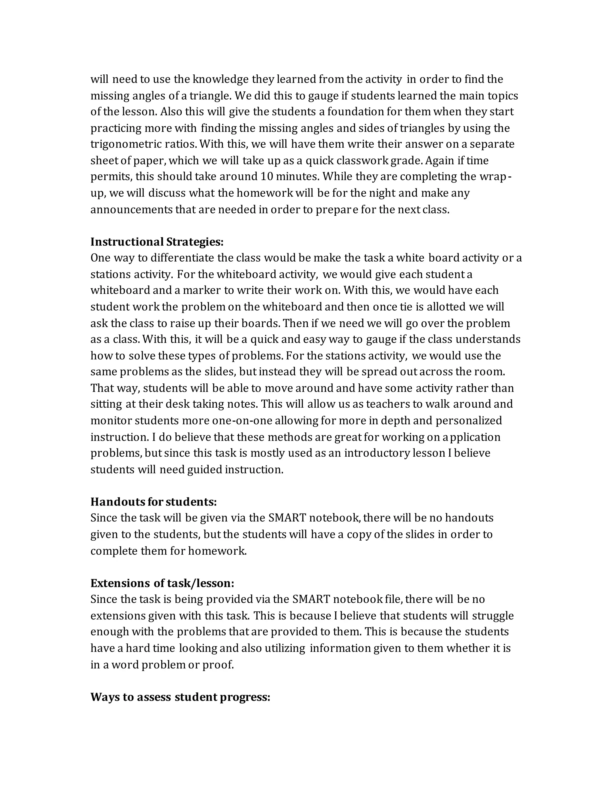 edTPA Lesson Plans 1-3 | DOCX