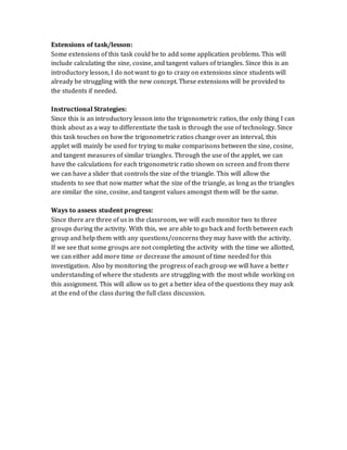 edTPA Lesson Plans 1-3 | PDF