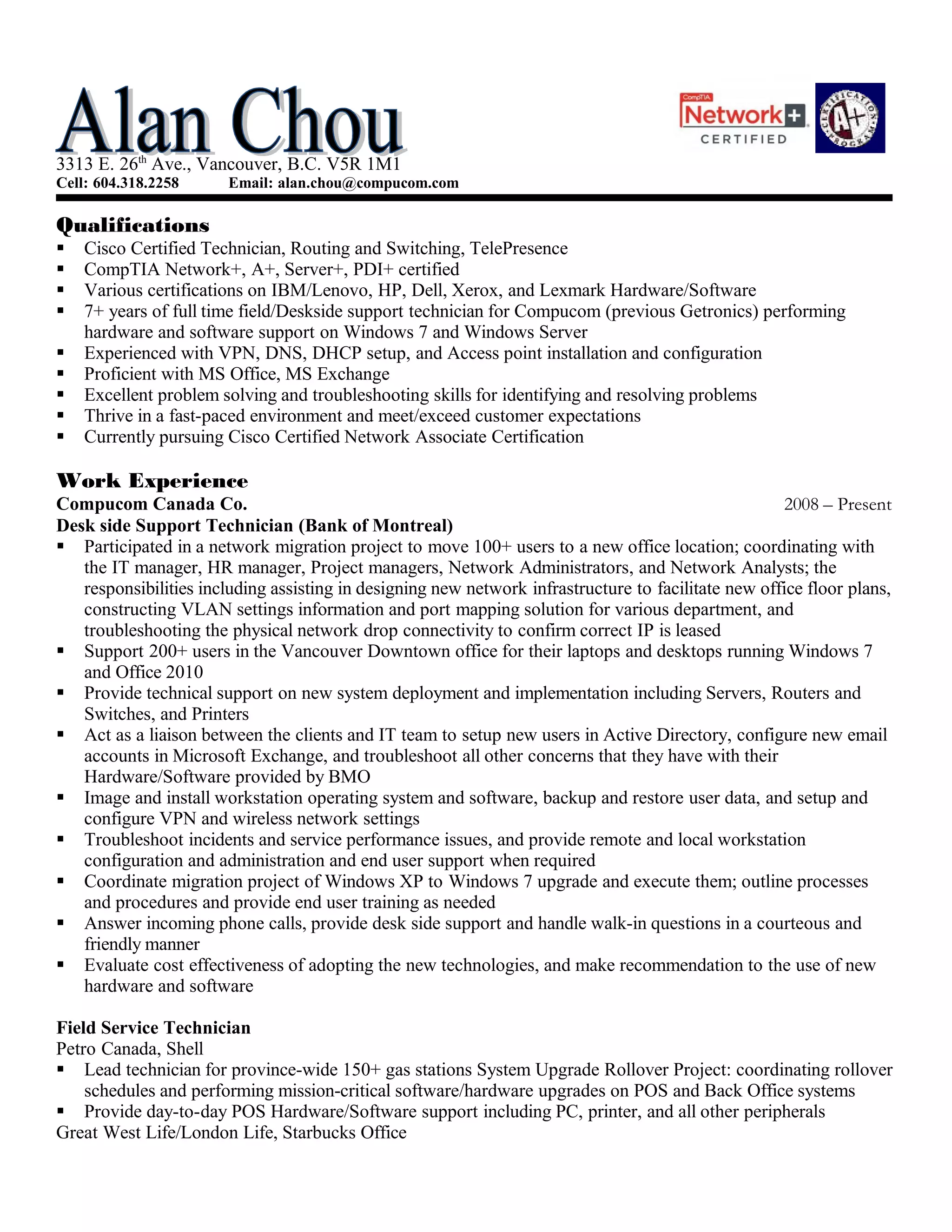 ResumeAlanChou2015 | DOC