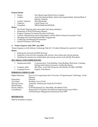 Project Planning Engr. CV | PDF