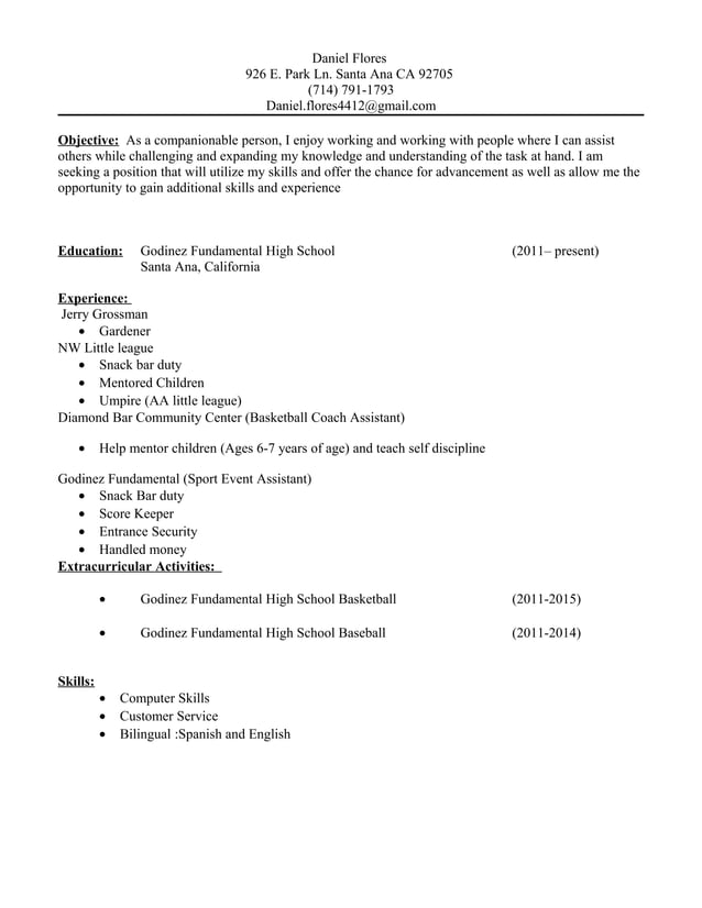 Job Resume | DOC