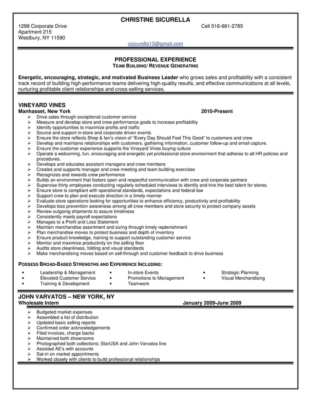 Christine Sicurella Resume 2015 (1) | PDF