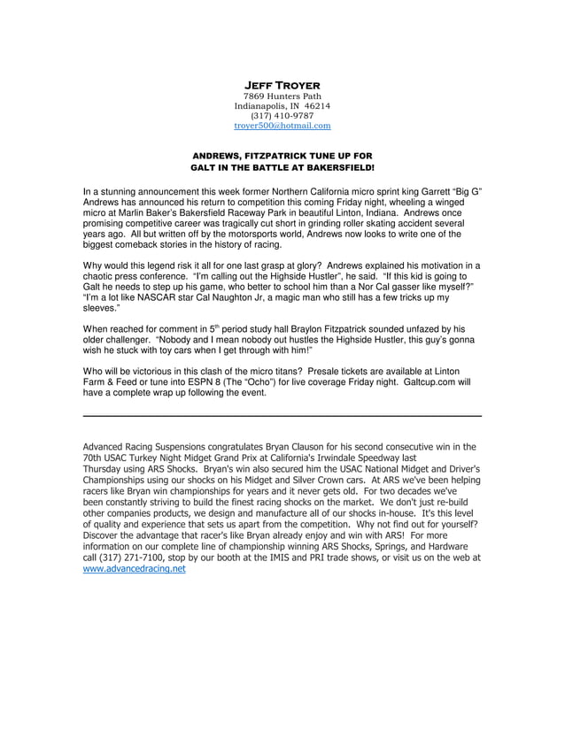 PR-Writing Samples | PDF | Performance Cars | Auto Type