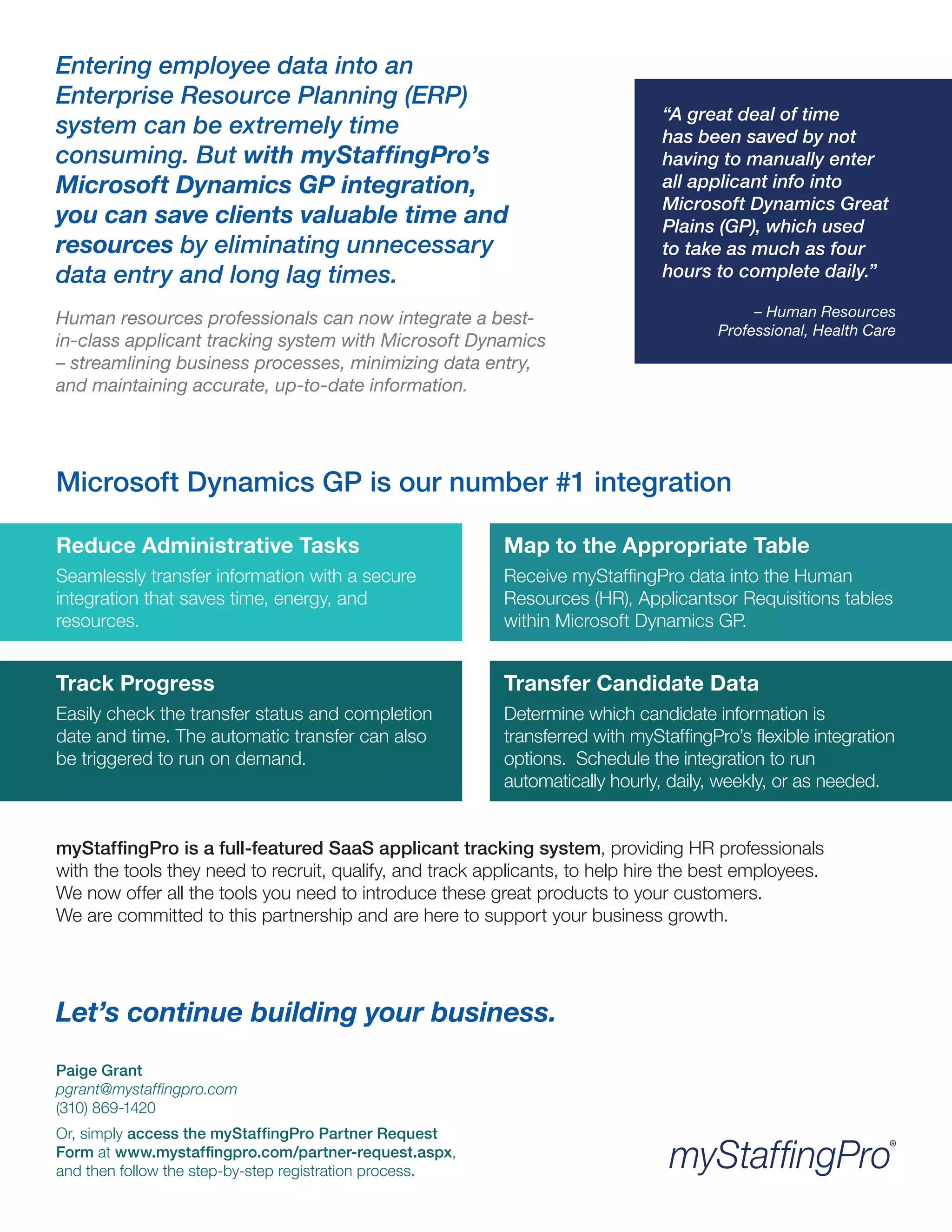 Partner Marketing: Microsoft Dynamics GP Integration | PDF