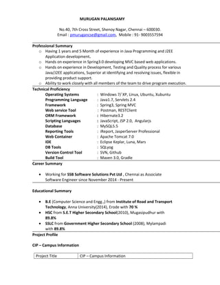 Murugan | DOC | Operating Systems | Computer Software and Applications