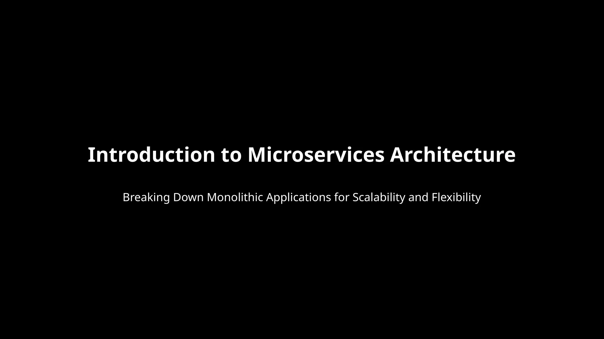 Introduction to micoservices architecture | PPT