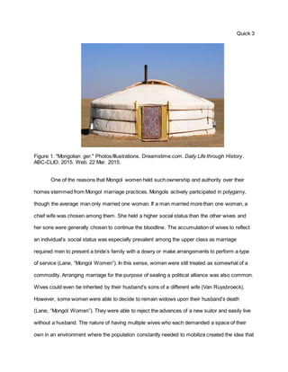 Women in the Mongol Empire | DOCX