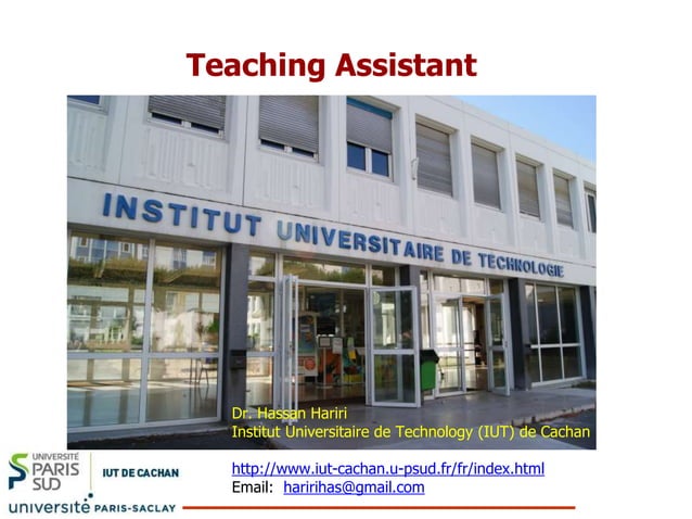 teaching assistant IUT | PPT