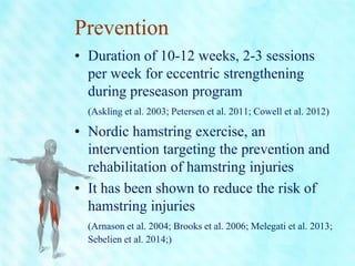 Interventions for prevention and rehabilitation of hamstring injuries | PPT