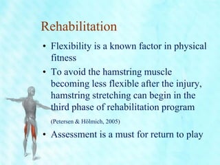 Interventions for prevention and rehabilitation of hamstring injuries | PDF