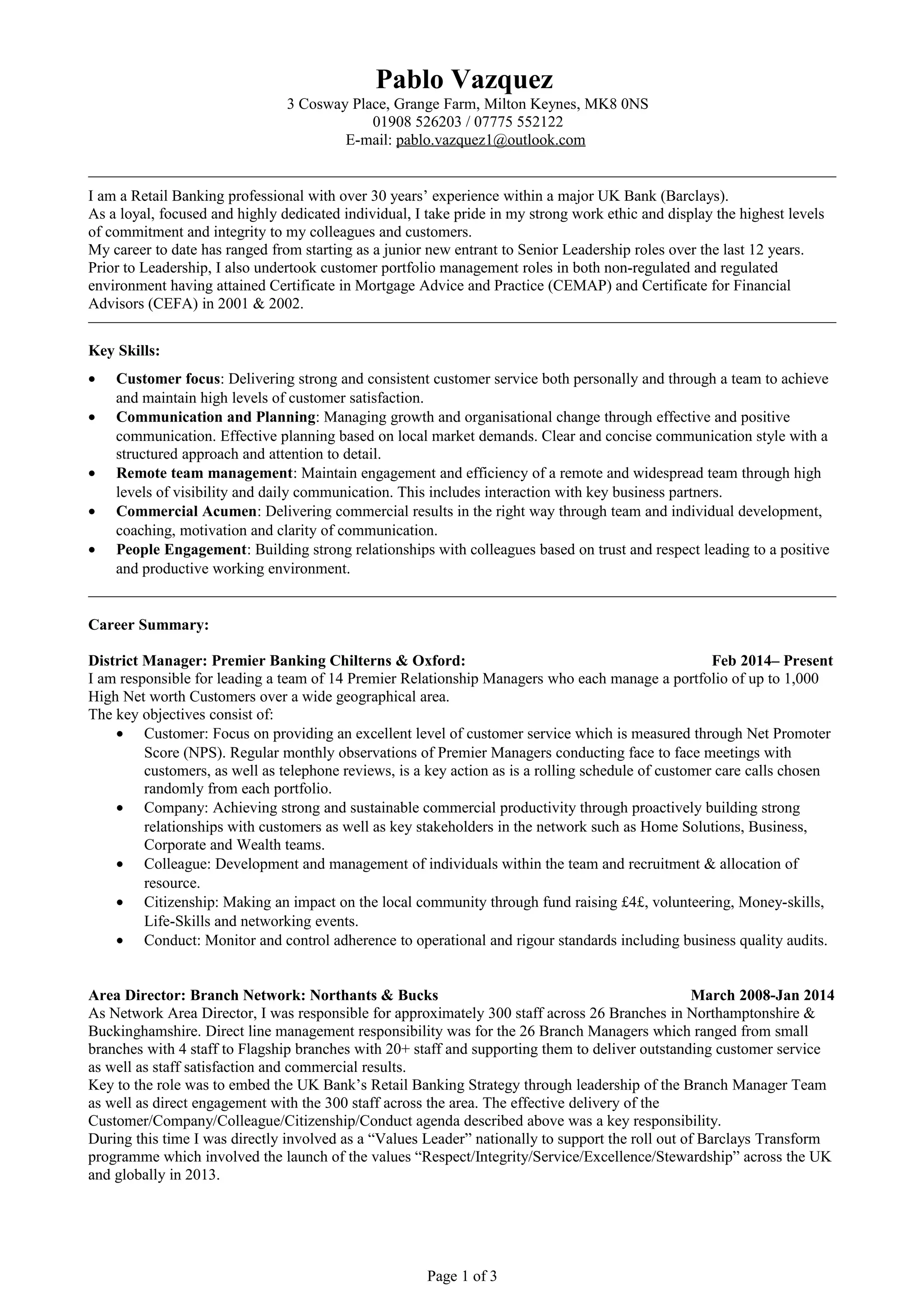 Pablo Vazquez CV 2016 1 | DOC