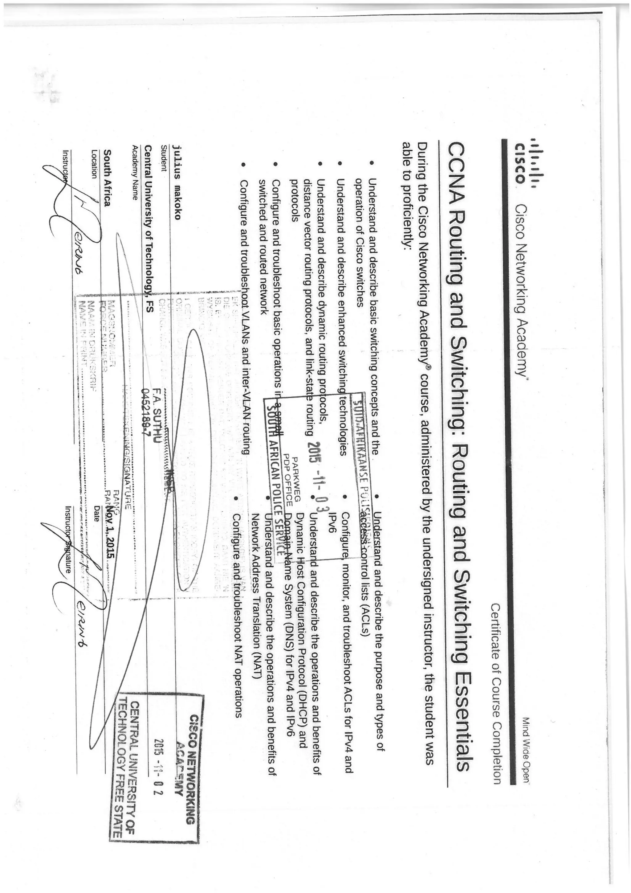 cisco ccna2 certificate | PDF | Information and Network Security ...