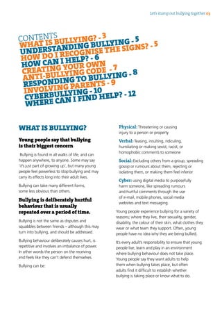 Anti bullying Guide | PDF