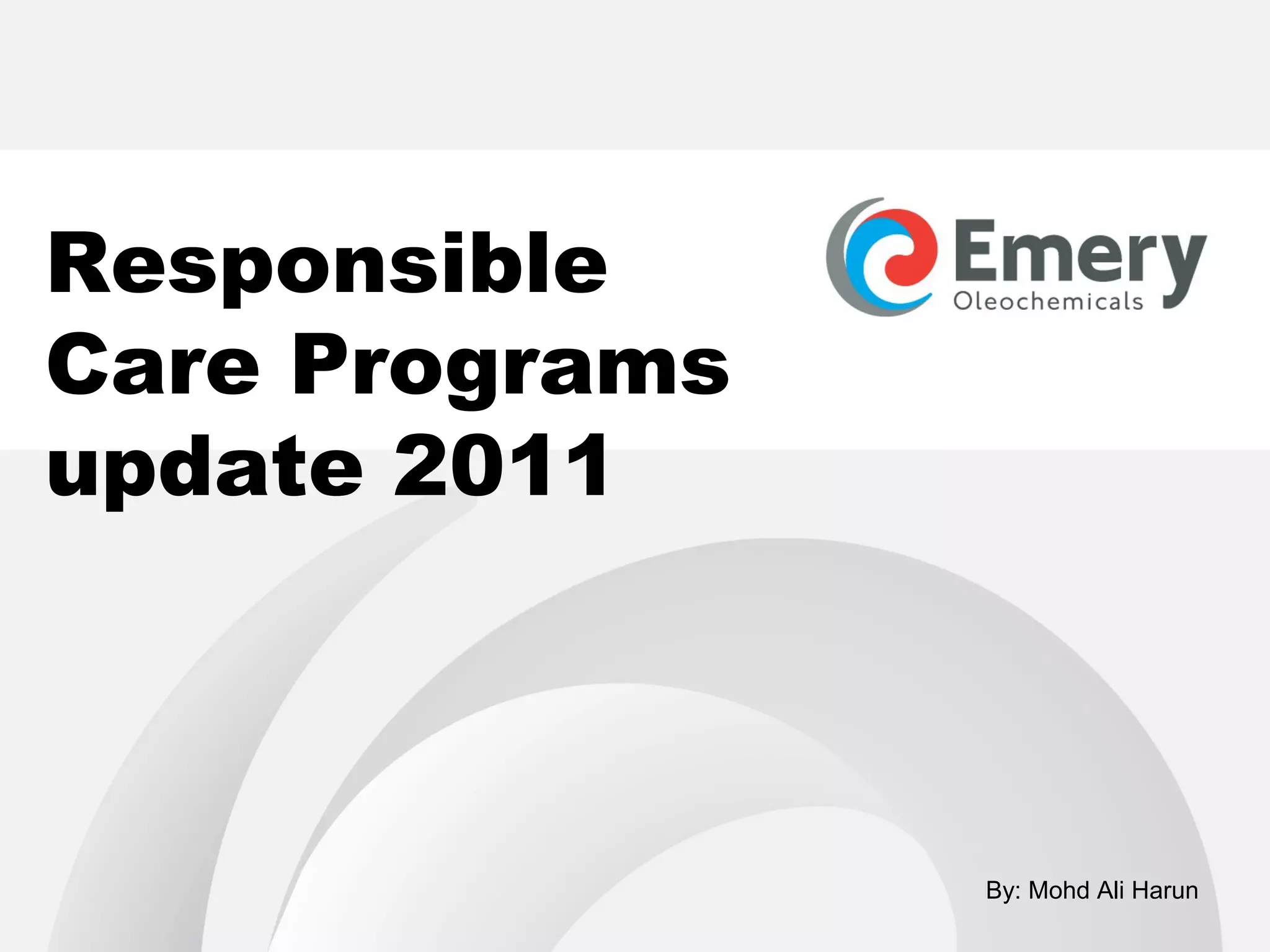 Responsible Care Program update 2011 | PPT