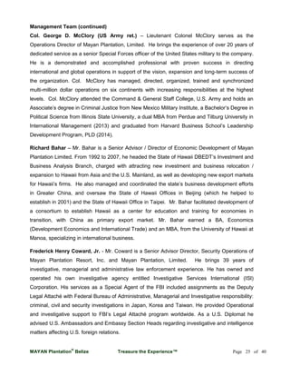 01 Why Belize - Our Story and Vision - Mayan Plantation, Belize | PDF