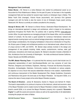01 Why Belize - Our Story and Vision - Mayan Plantation, Belize | PDF
