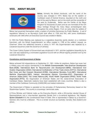 01 Why Belize - Our Story and Vision - Mayan Plantation, Belize | PDF
