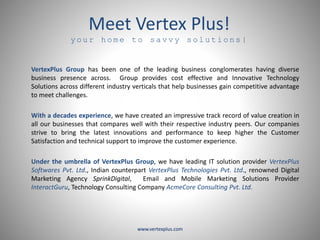VertexPlus-CorporatePresentation-Ver2 6 | PPTX