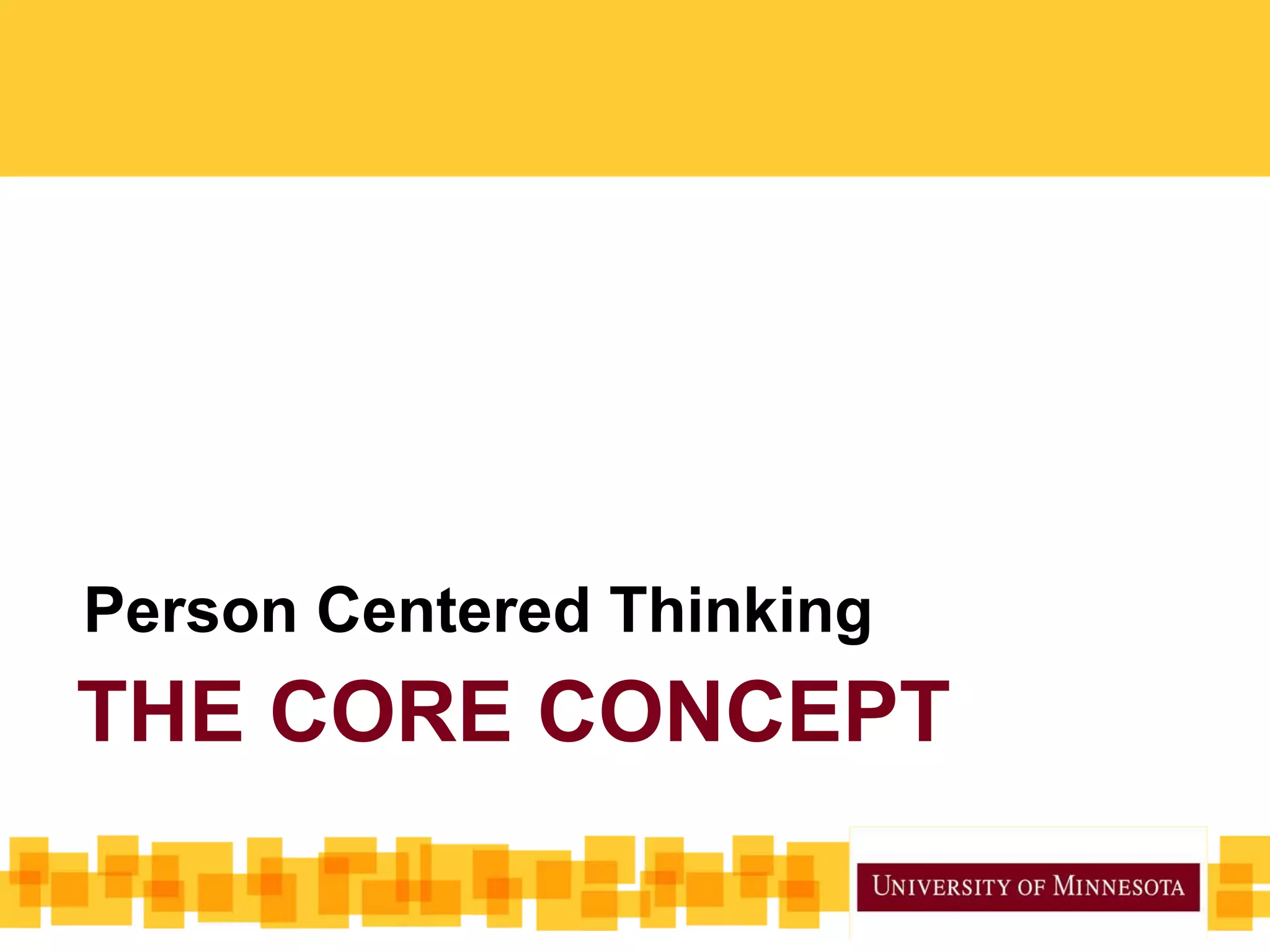 person centered thinking | PDF