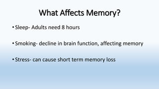 Memory, Concentration and | PPTX