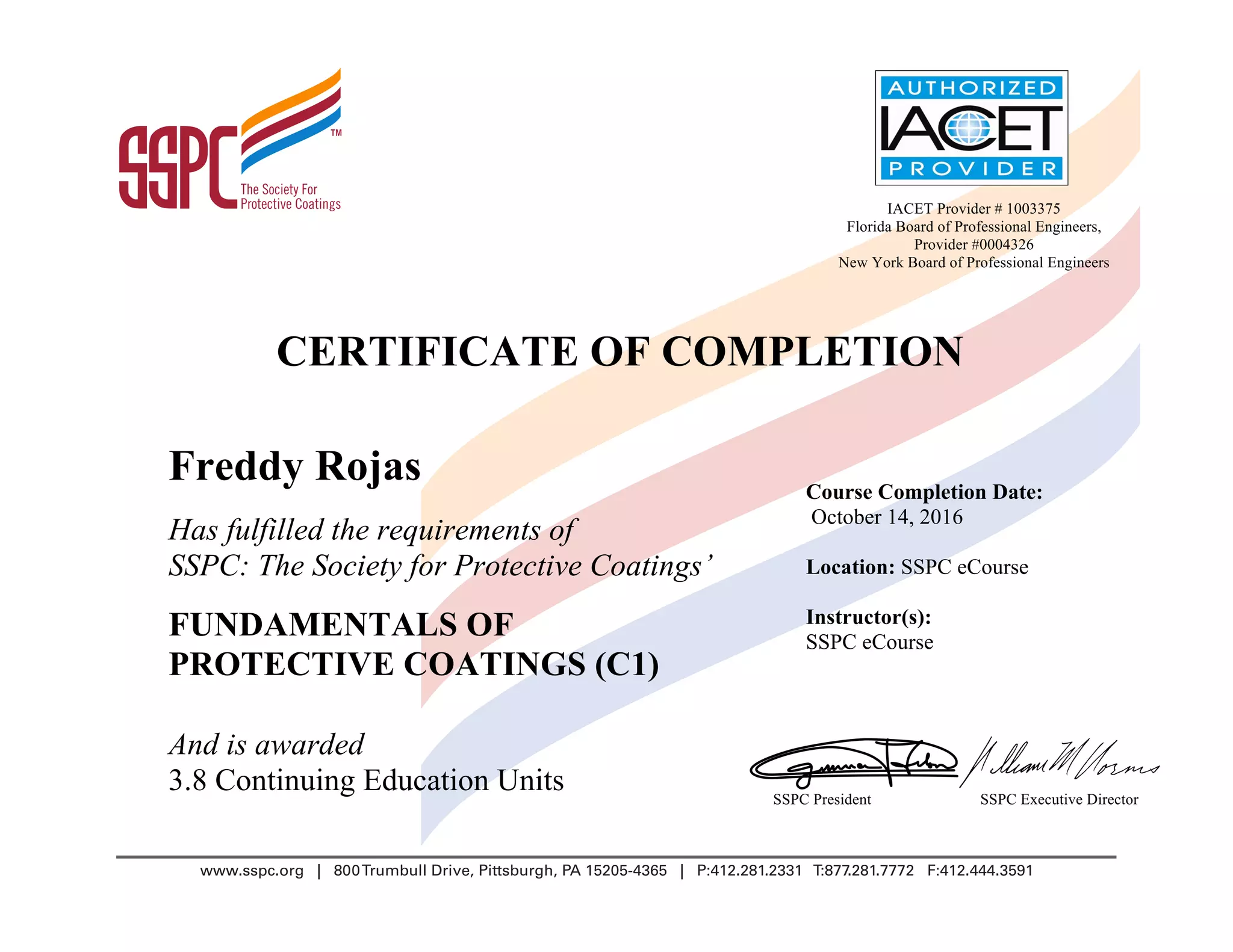 Rojas, Freddy C1 Certificate | PPT
