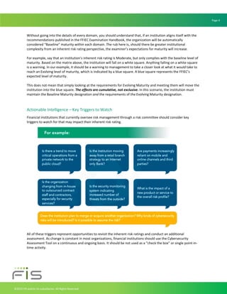 FIS article - FFIEC Cybersecurity Assessment - by Andy Kim - Summer ...