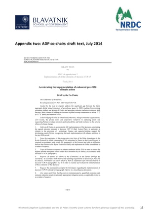 Oxford-NRDC workshop. Memo. What has been said in the UNFCCC | PDF
