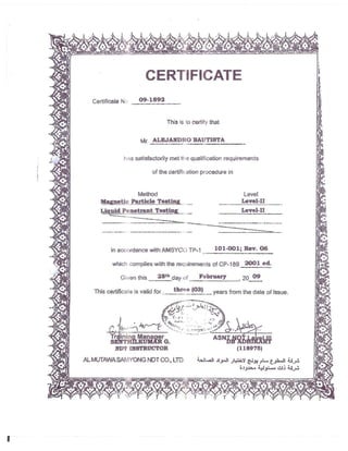 NDT Certificates | PDF