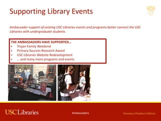 USC Library Ambassadors Program Overview | PDF