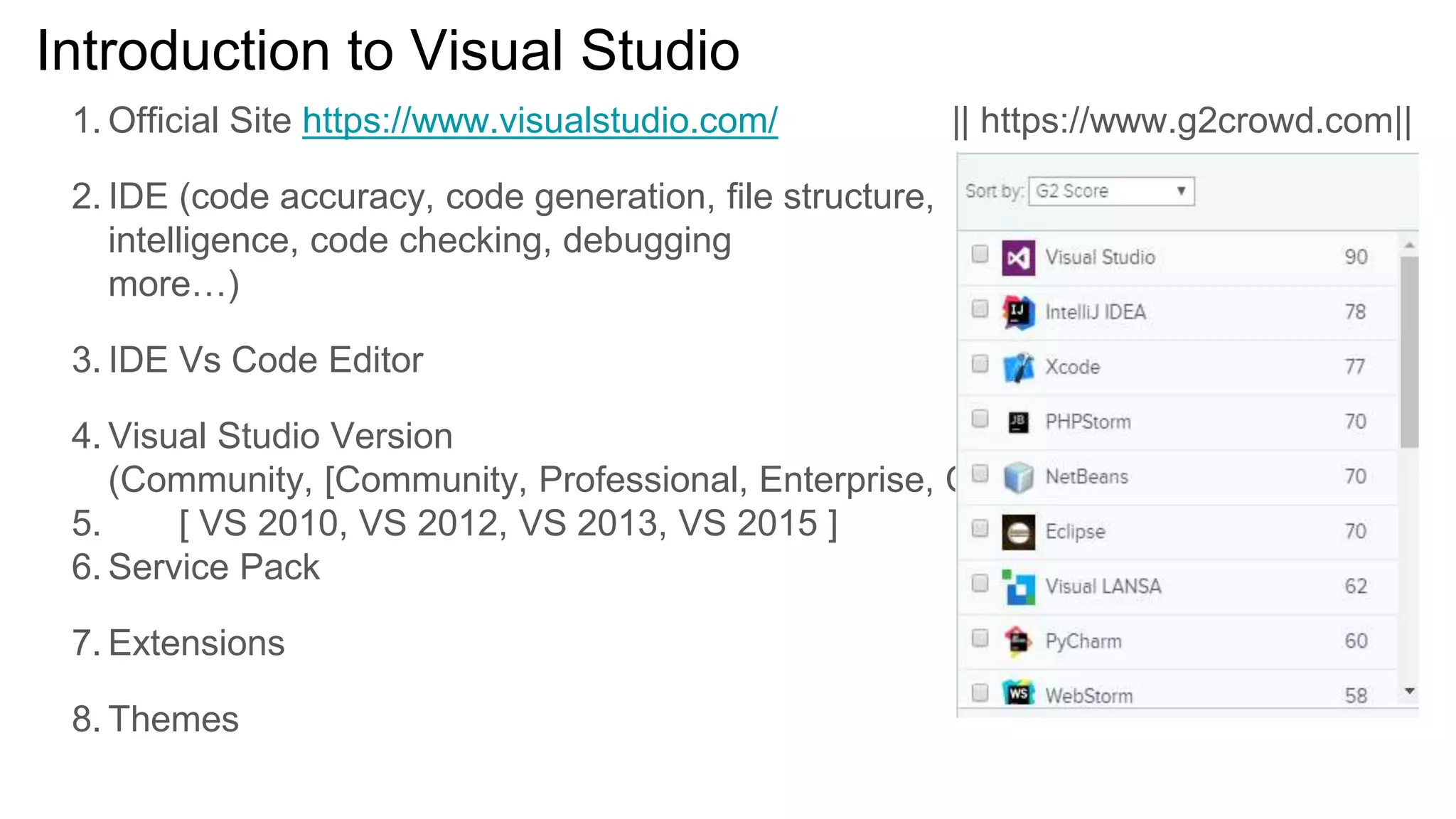 Productivity Enhencement with Visual Studio | PPTX