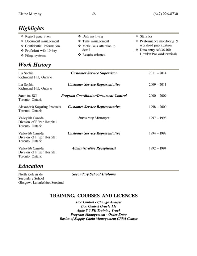 Murphy, Elaine Resume | DOCX