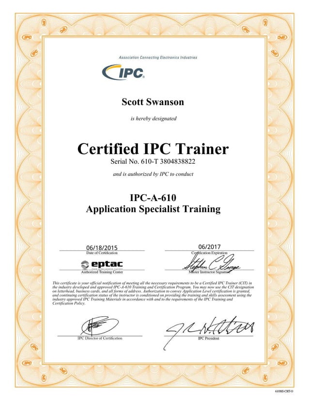 Certified IPC Trainer | PDF