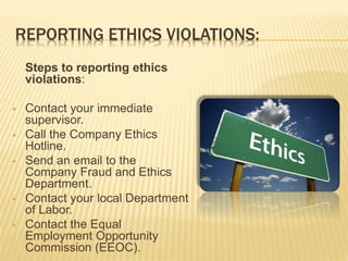 Week 9 Final Ethics Program Presentation | PPTX