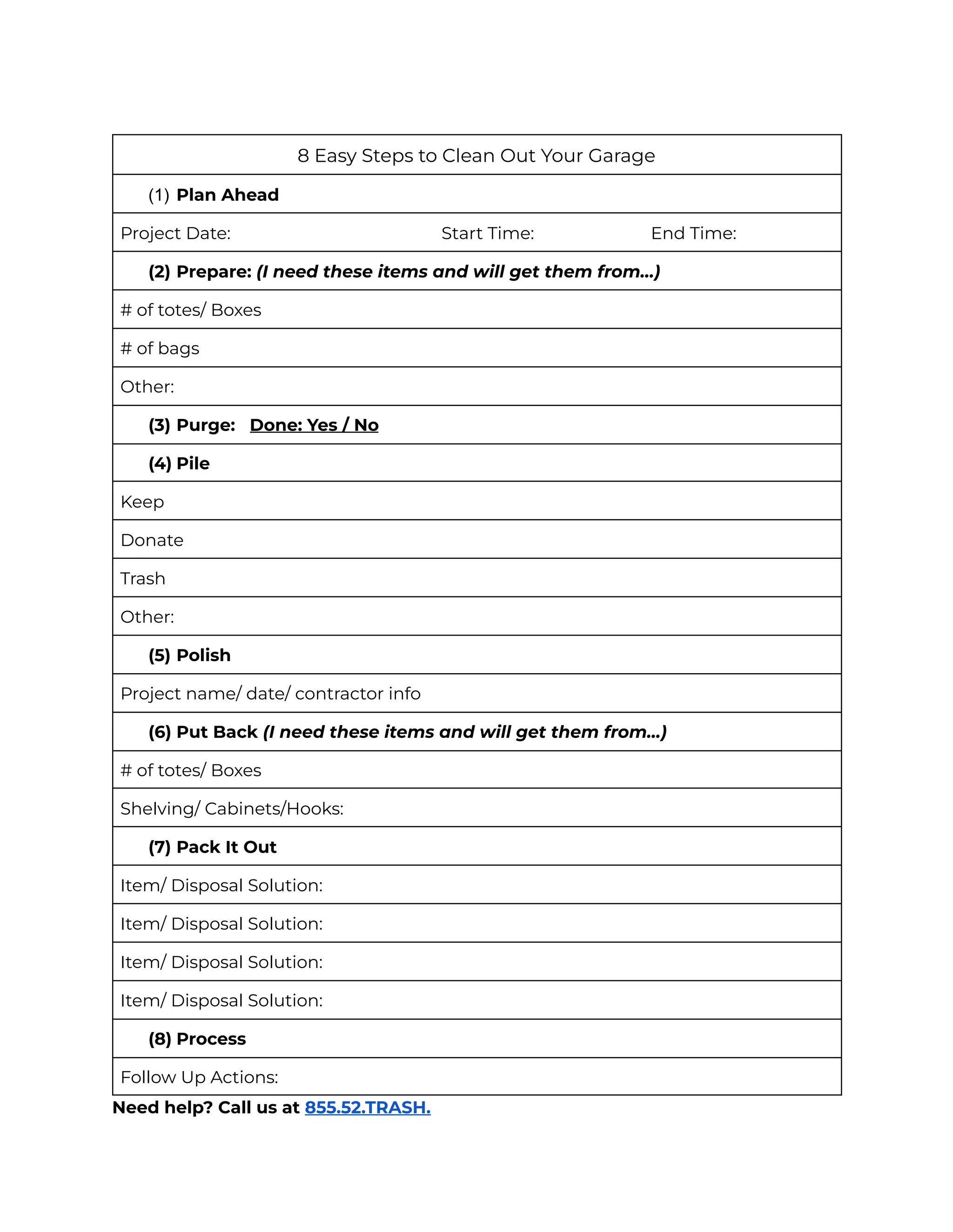 8 Easy to Steps Cleaning Out Your Garage Checklist.pdf