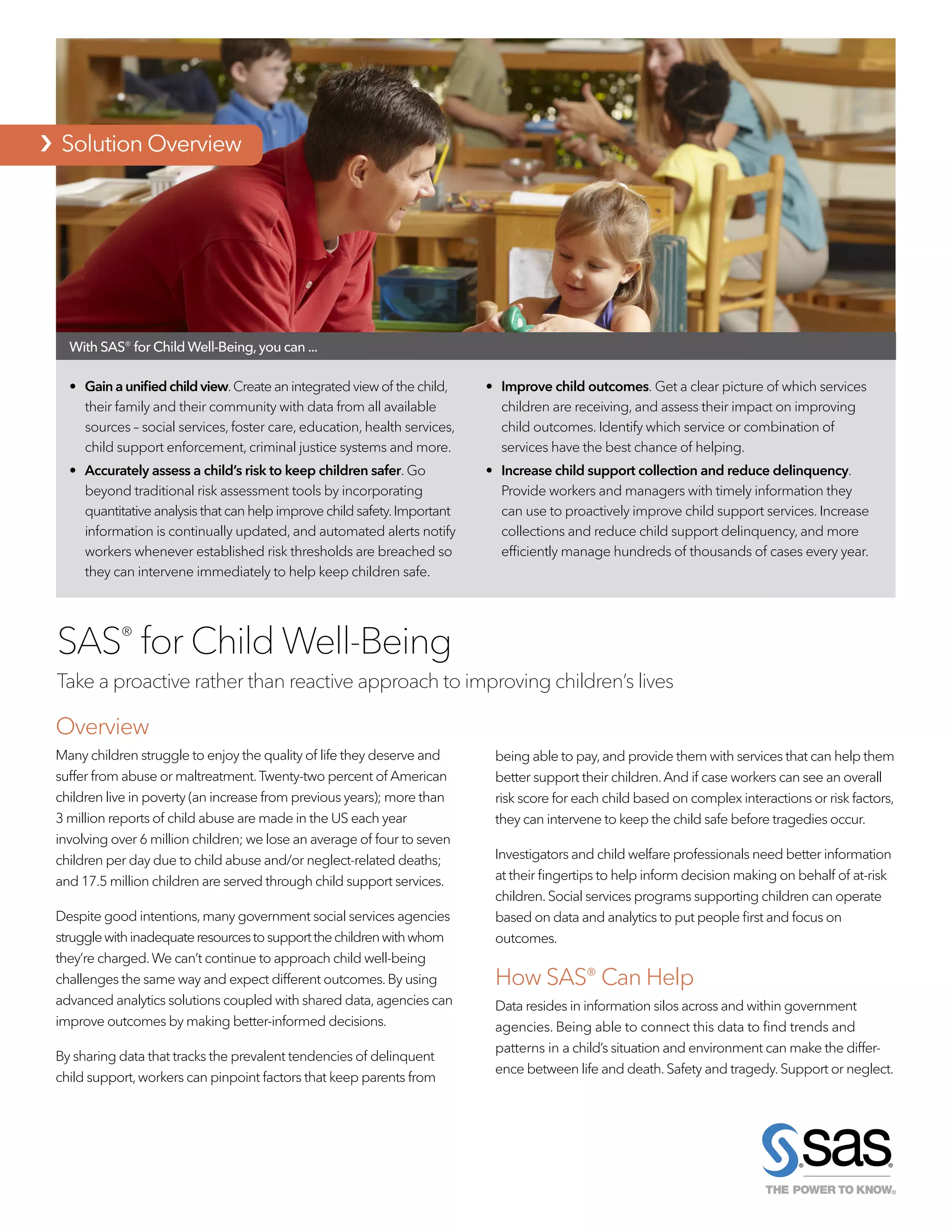 SAS for Child Well-Being | PDF