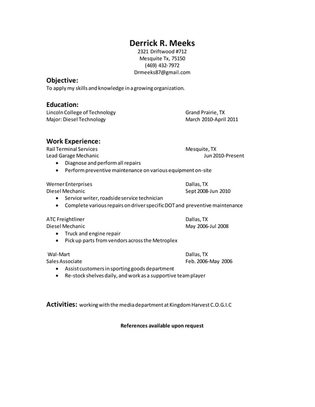 Derrick+R+Meeks resume 2 | DOCX