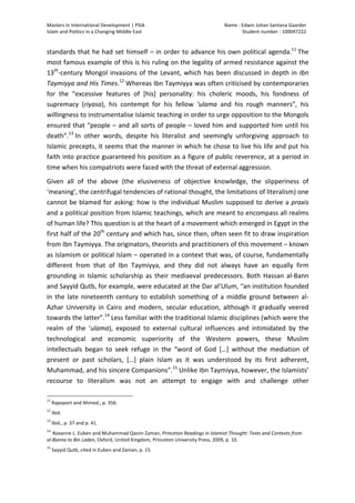 Gaarder, E. - Islam and Politics - FINAL Research Paper | PDF