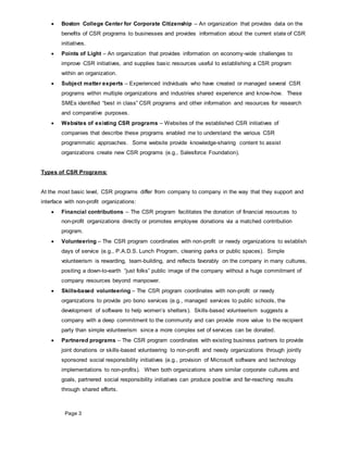 CSR Memo (final1) | PDF