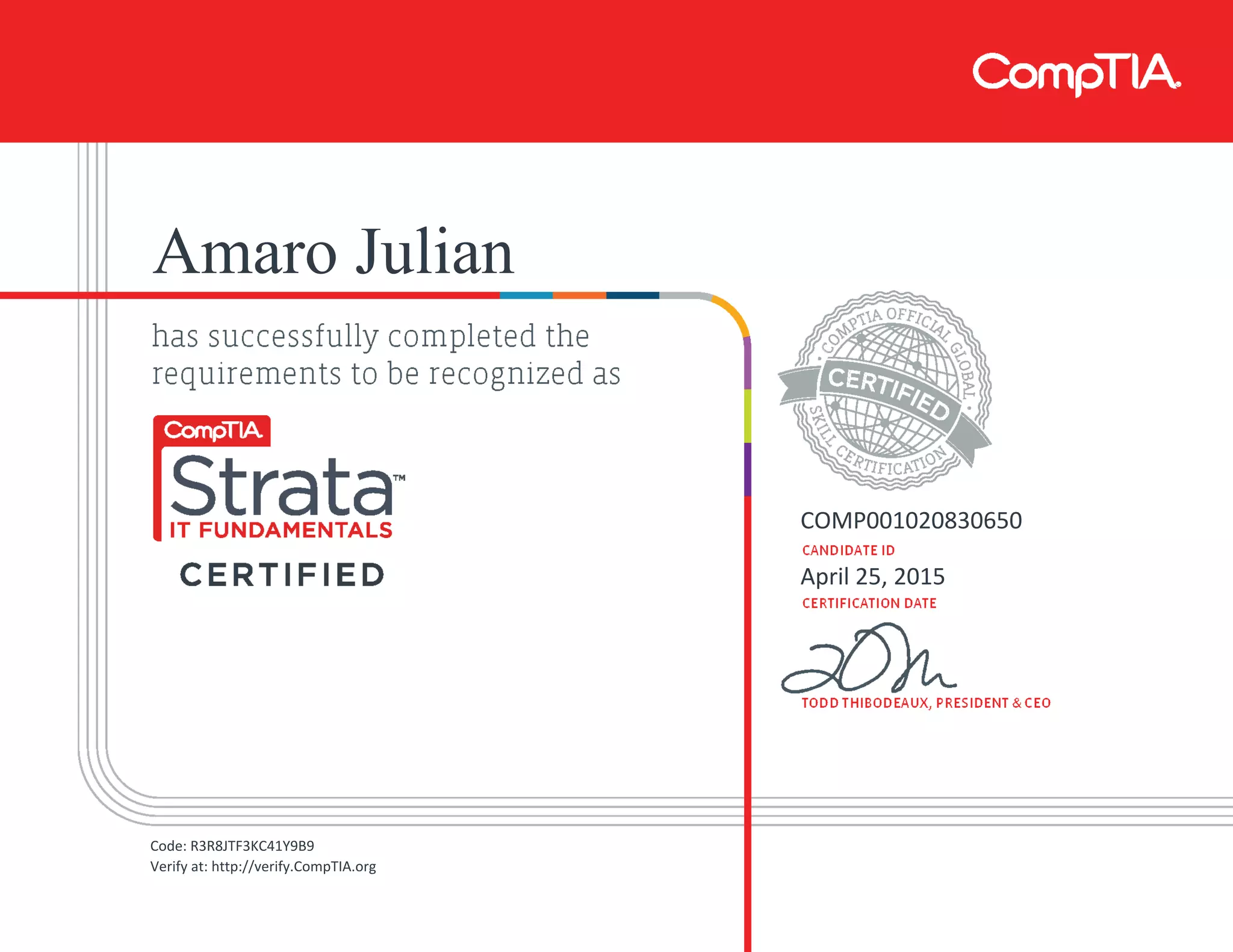 CompTIA IT Fundamentals certificate | PDF