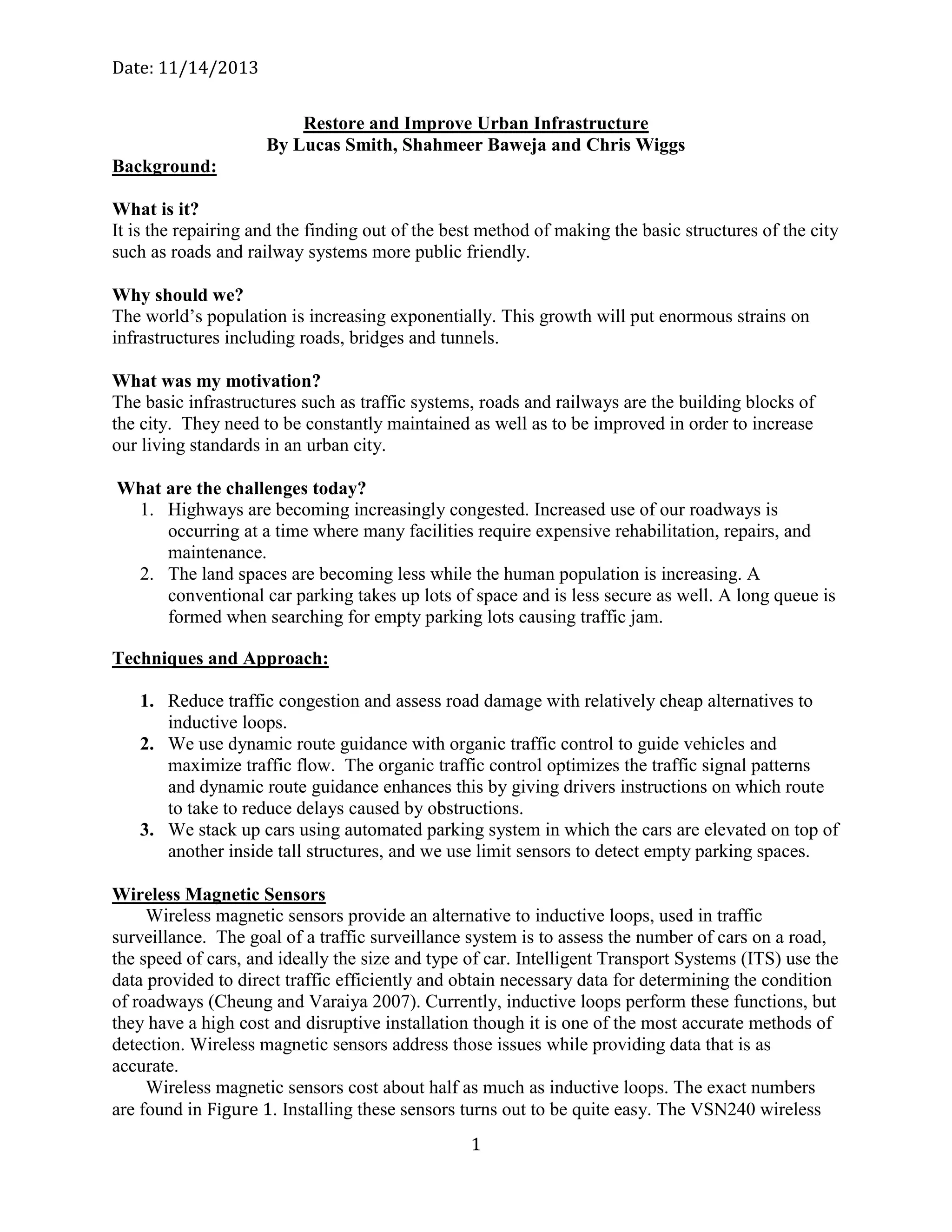 Restore and Improve Urban Infrastructure | PDF