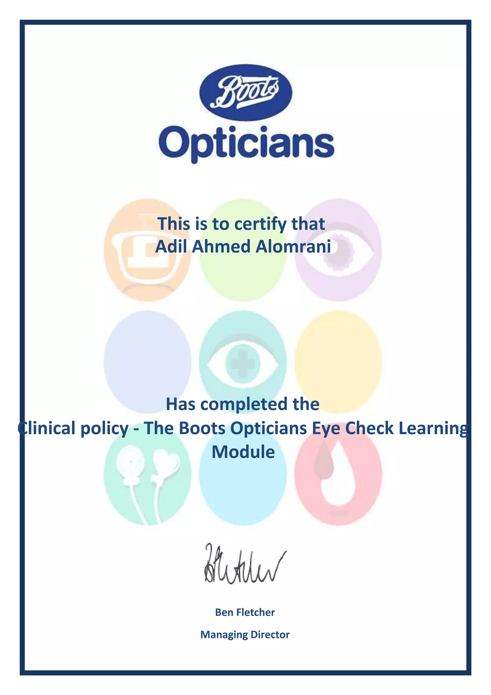 Boots Clinical policy - The Boots Opticians Eye Check Learning Module ...
