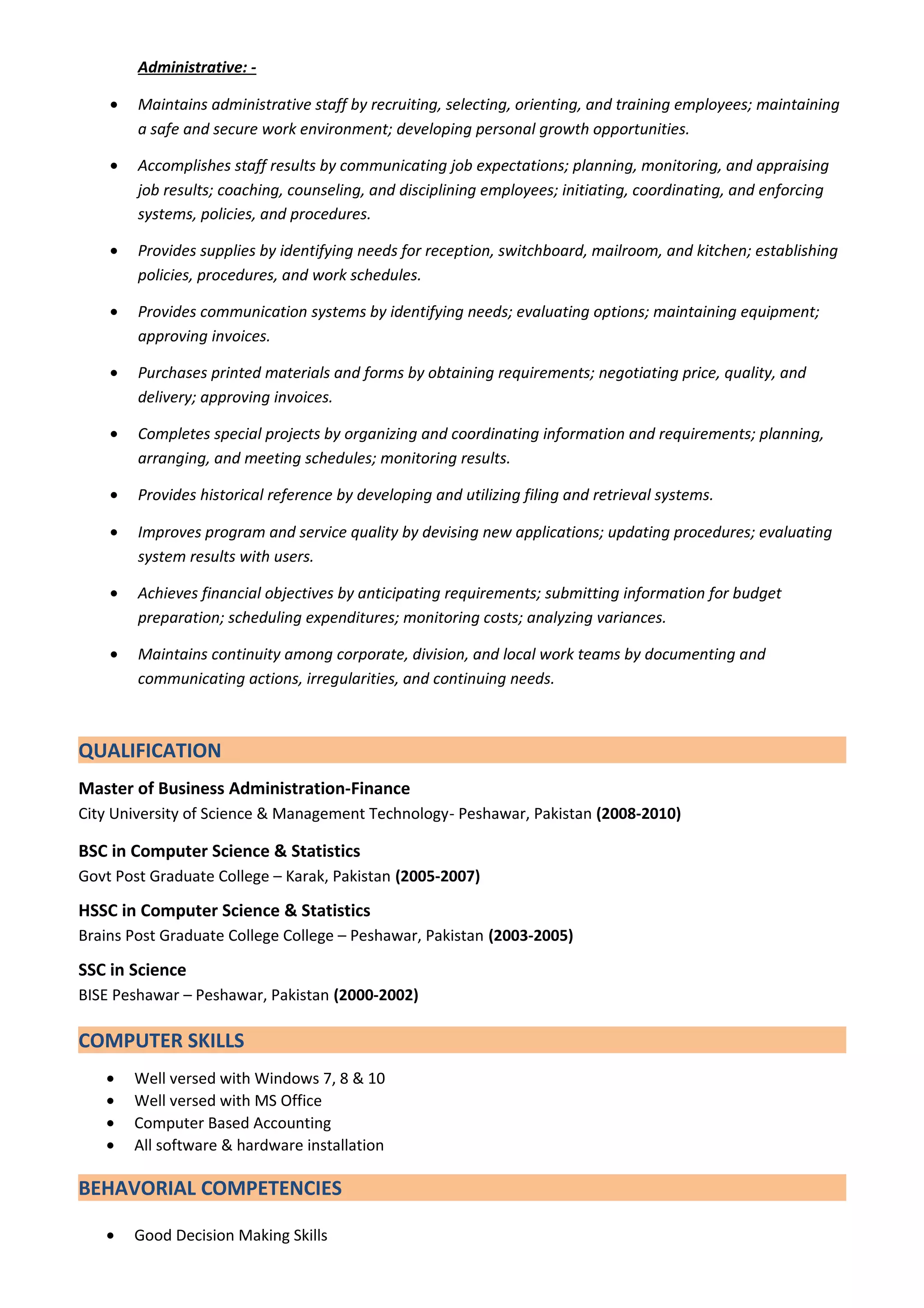 Masood Umer CV | PDF