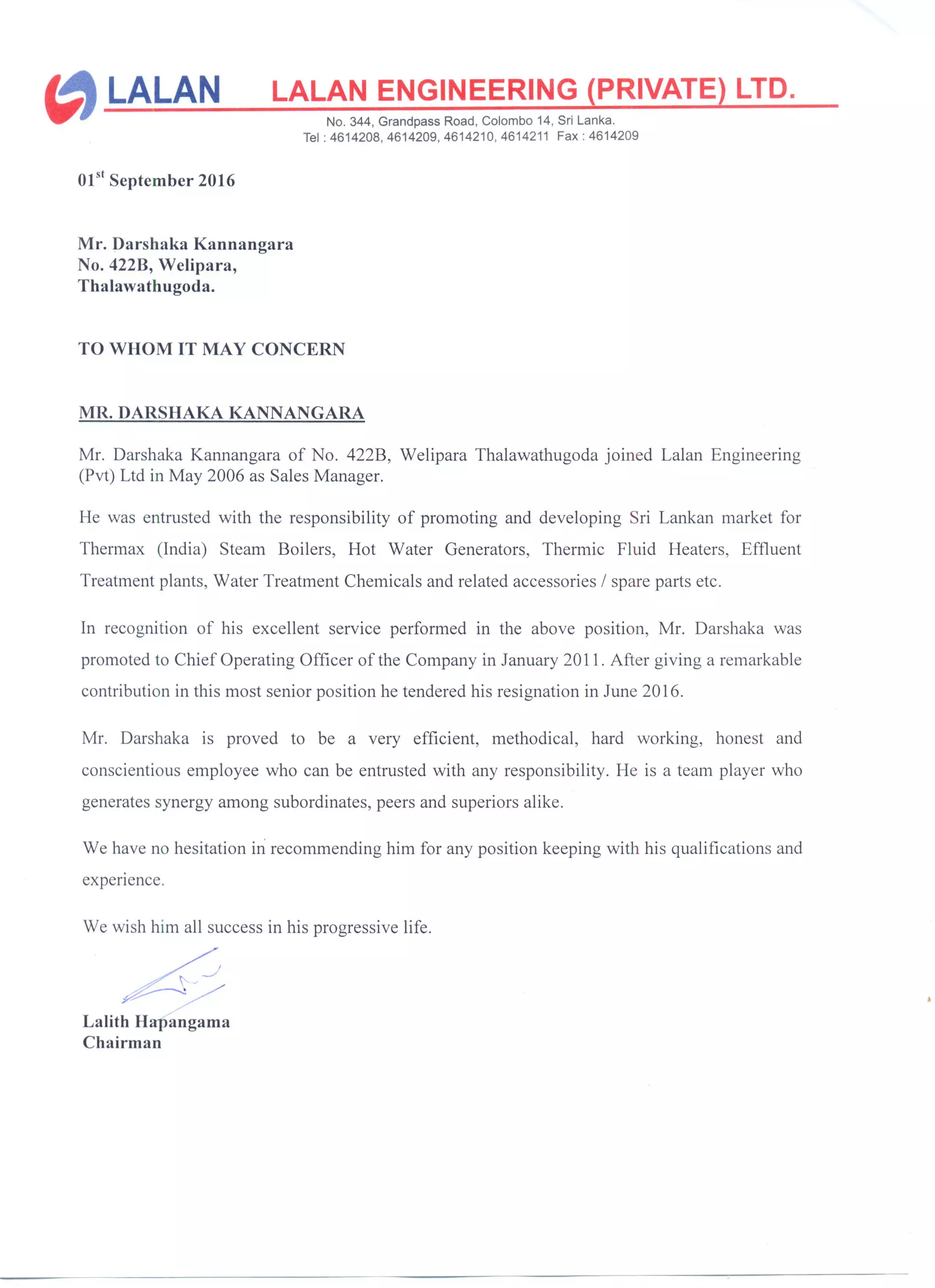 Lalan reference letter | PDF