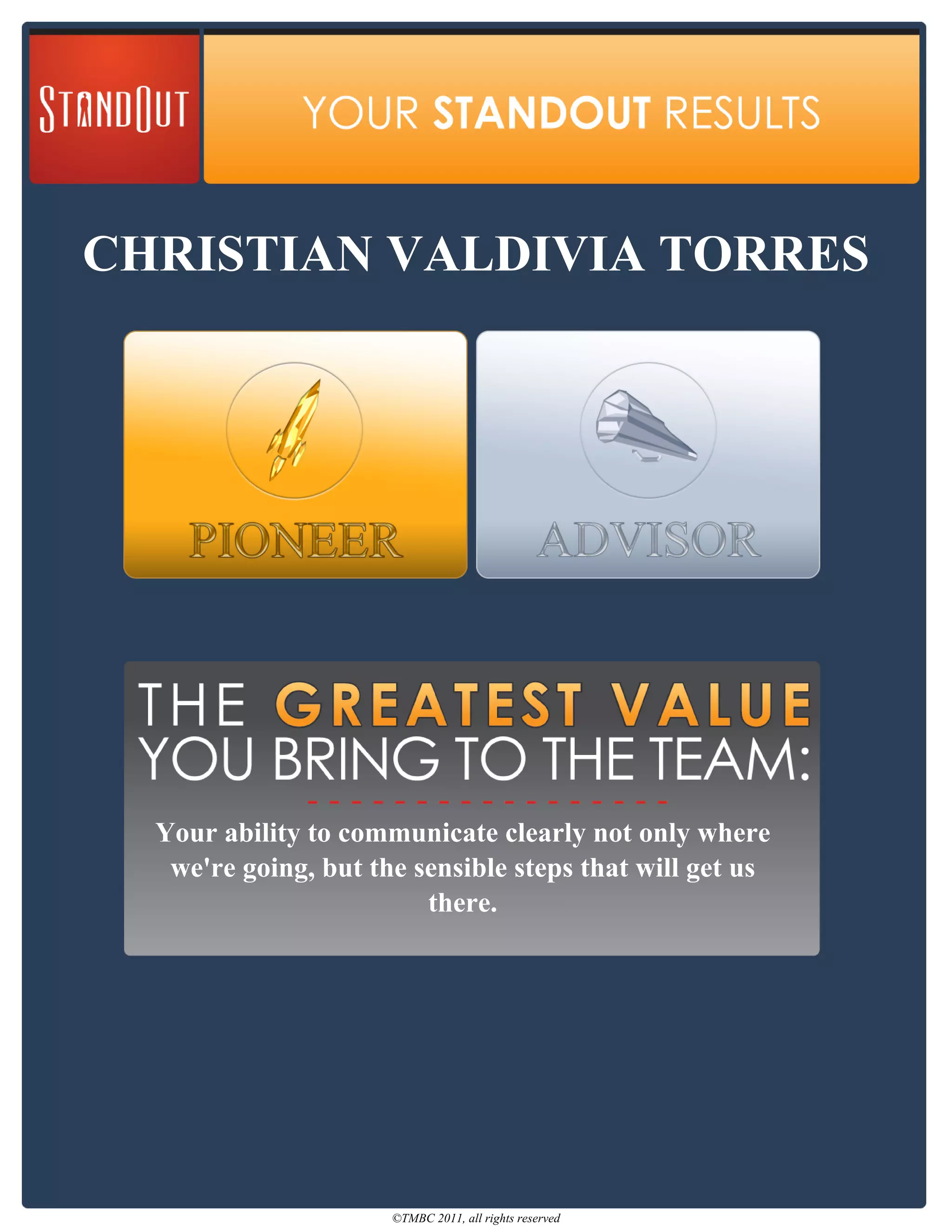 StandOut Assessment C.Torres | PDF