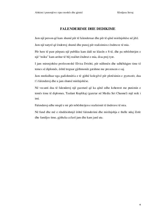 Tema e diplomes Klodjana Serraj