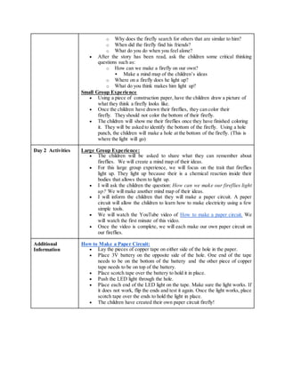 Using Paper Circuits to Make Fireflies | DOCX
