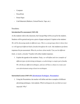 Media Literacy Lesson Plan | PDF