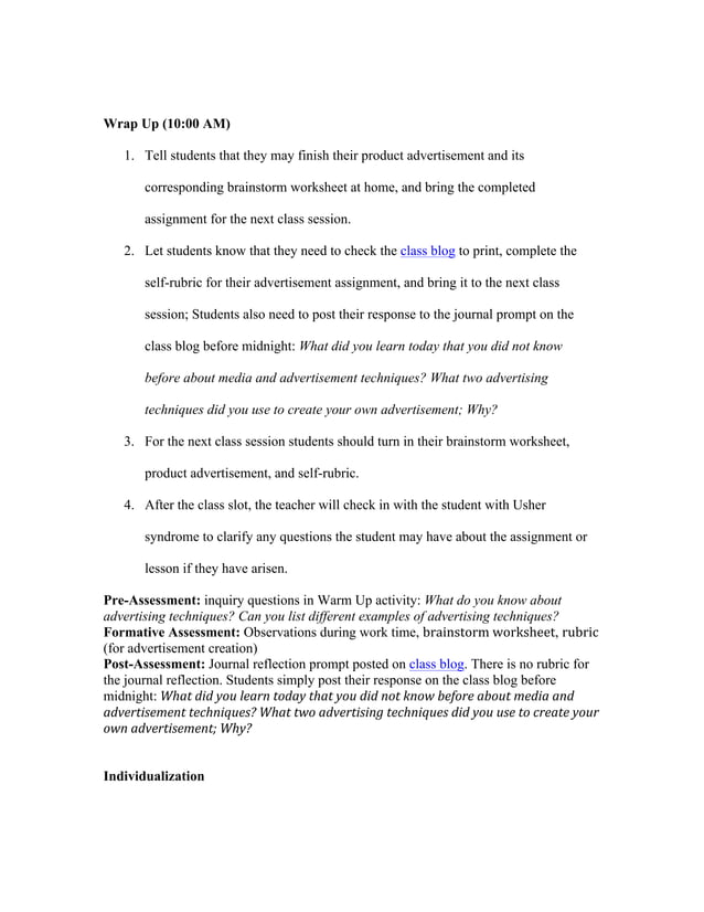 Media Literacy Lesson Plan | PDF